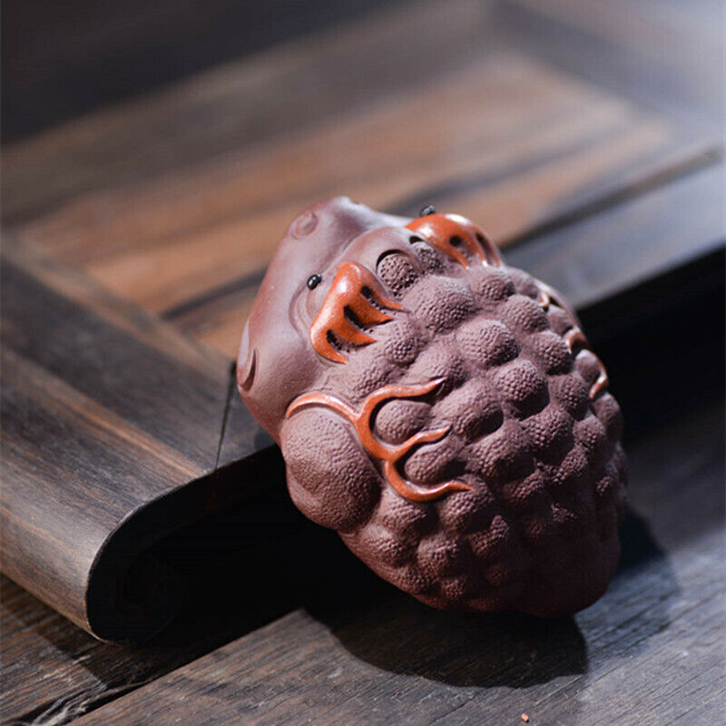 Chinese Yixing Zisha Pottery Purple Clay Animal Golden Toad Pixiu Tea ...