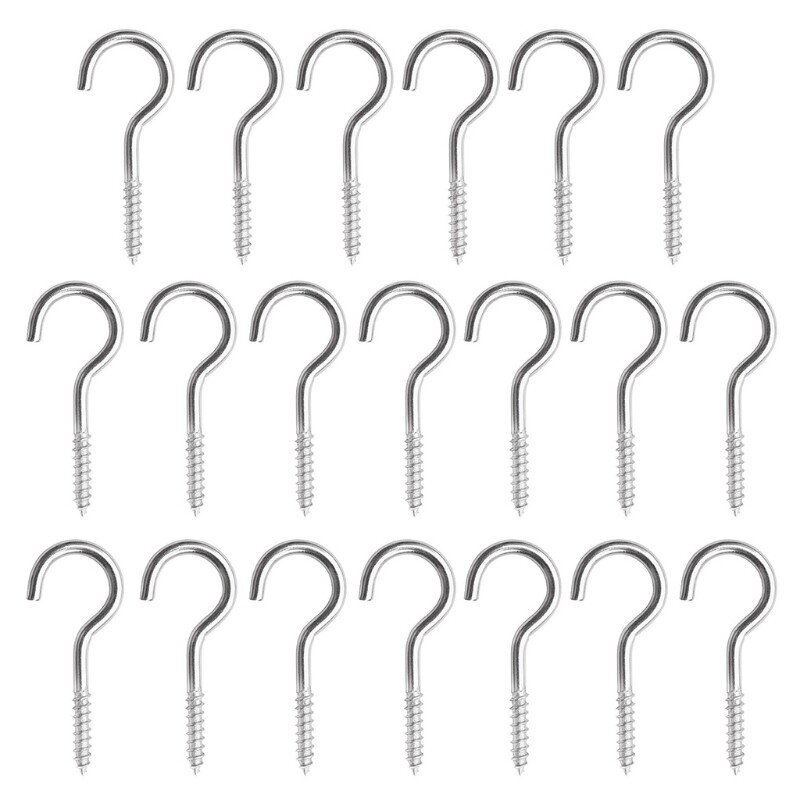 20Pcs M3/M4/M5 Ceiling Hooks Stainless Steel Screw Eye Hooks Home ...
