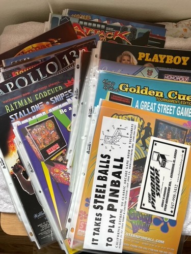 Pinball Flyers Lot 70+ Unique Machine brochures-mostly 1980's games in ...