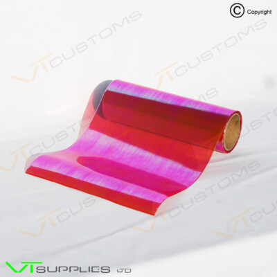 3 x A5 Sheets Chameleon Rose Red Tinting Film Headlight Fog Lights Tint ...