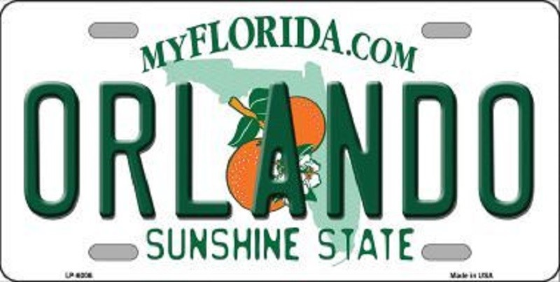 ORLANDO FLORIDA SUNSHINE STATE METAL NOVELTY LICENSE PLATE TAG | eBay