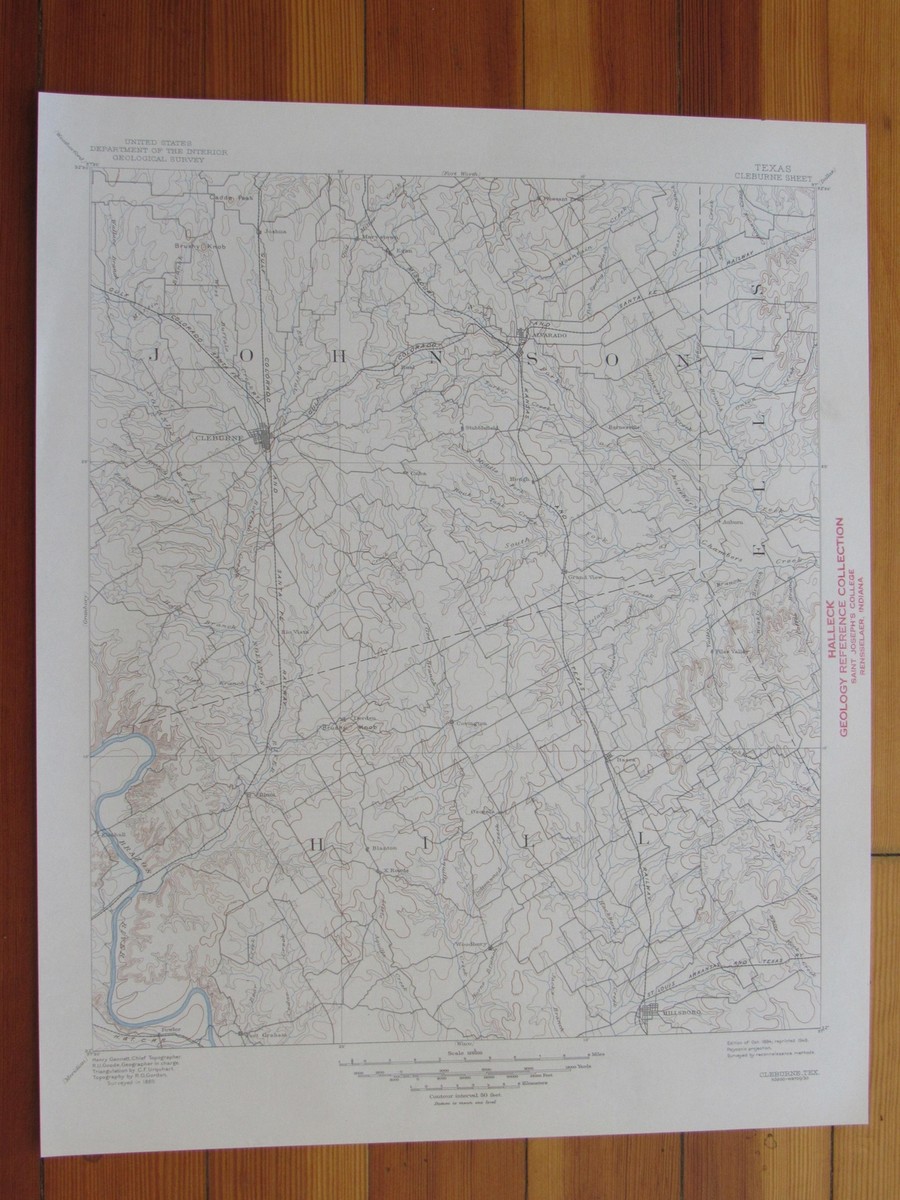 Map Of Cleburne Texas And Surrounding Area Texas County Map