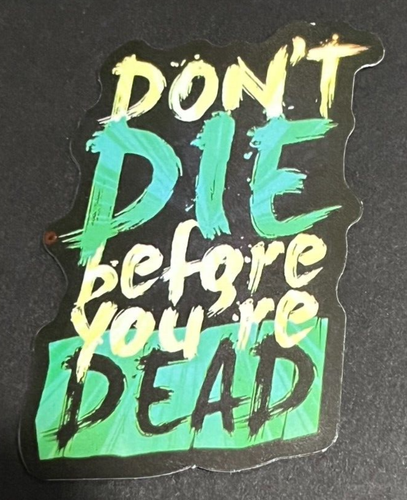 Don't Die Before You're DEAD - THINKBOMB Vinyl Sticker Decal FREE SHIP ...