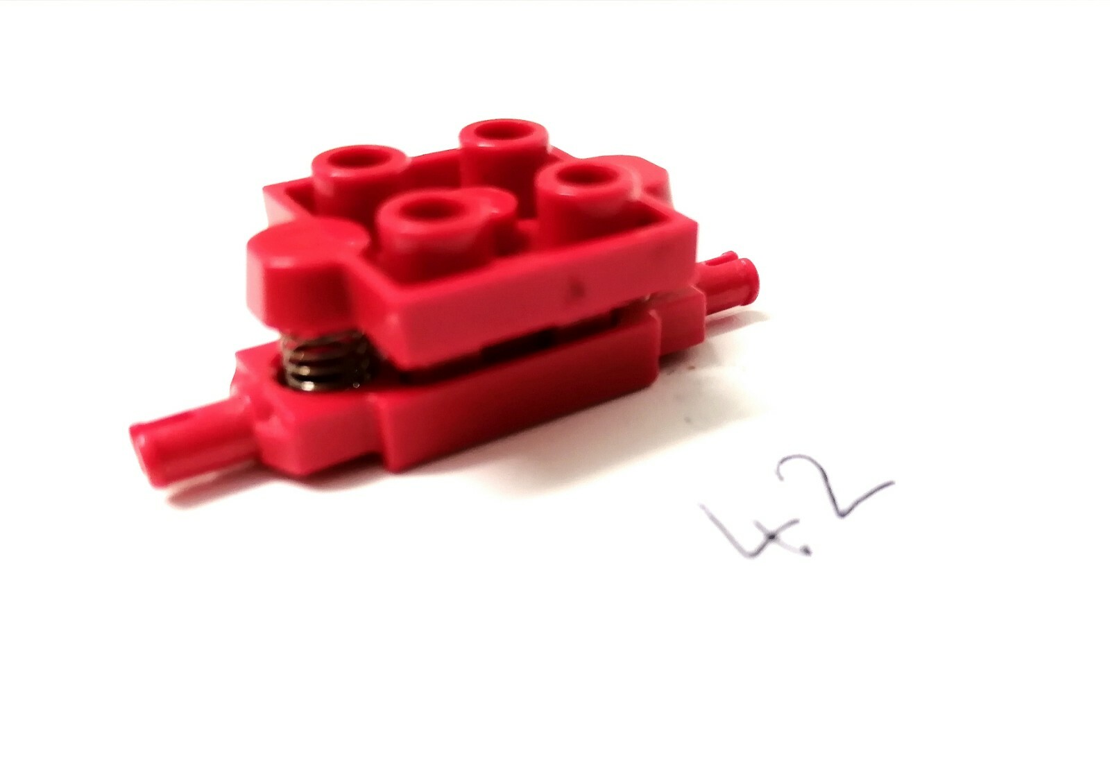LEGO 2484C01 Car Wheel Holder 2 X 2 Spring Complete Red X1 for sale ...