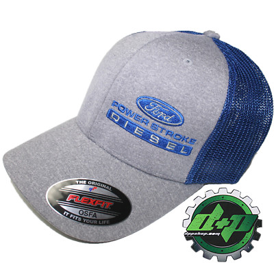 Ford Powerstroke hat ball cap fitted flex fit flexfit stretch diesel ...