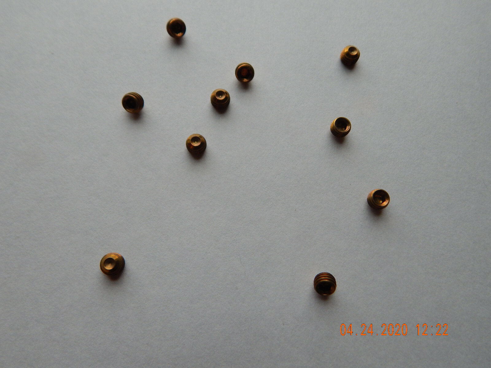 BRASS SOCKET SET SCREWS 1/4-28 x 3/16" CUP POINT 10 PCS. NEW | eBay