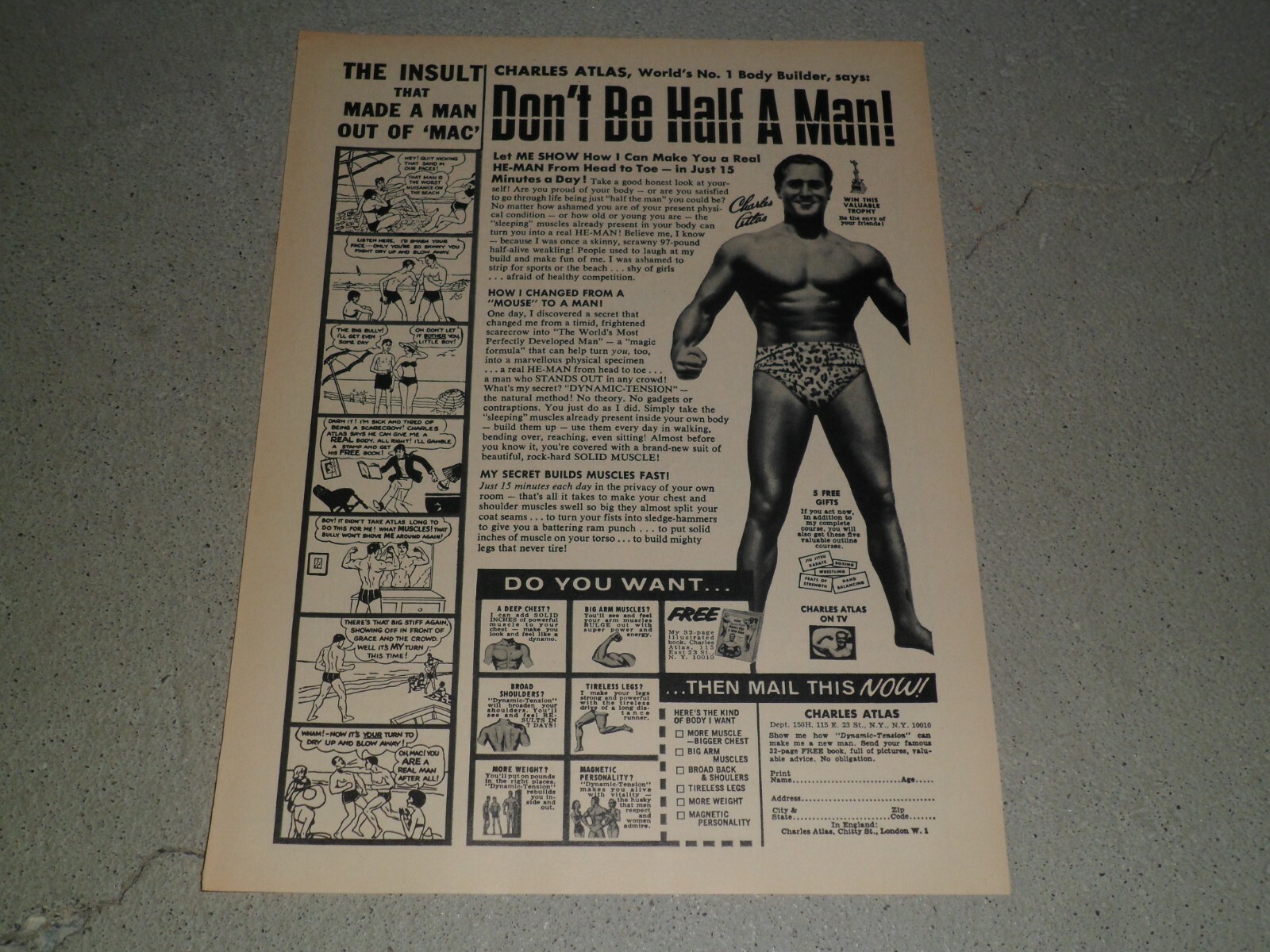 VARIOUS VINTAGE CHARLES ATLAS AD / ARTICLES - HUGE VARIETY!!! | eBay