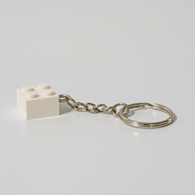 WHITE KEYRING/KEYCHAIN FOR KEY HANGER MADE OF LEGO® 2X2 BRICK | eBay