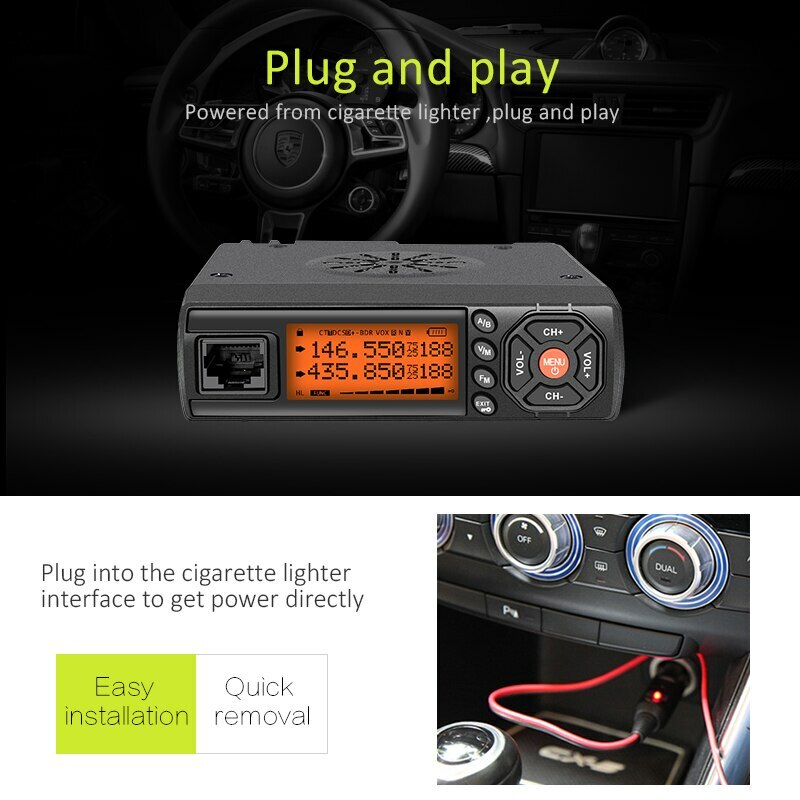 Zastone Walkie Talkie VHF UHF Mini Radio HF Transceiver Two Way CB Ham ...