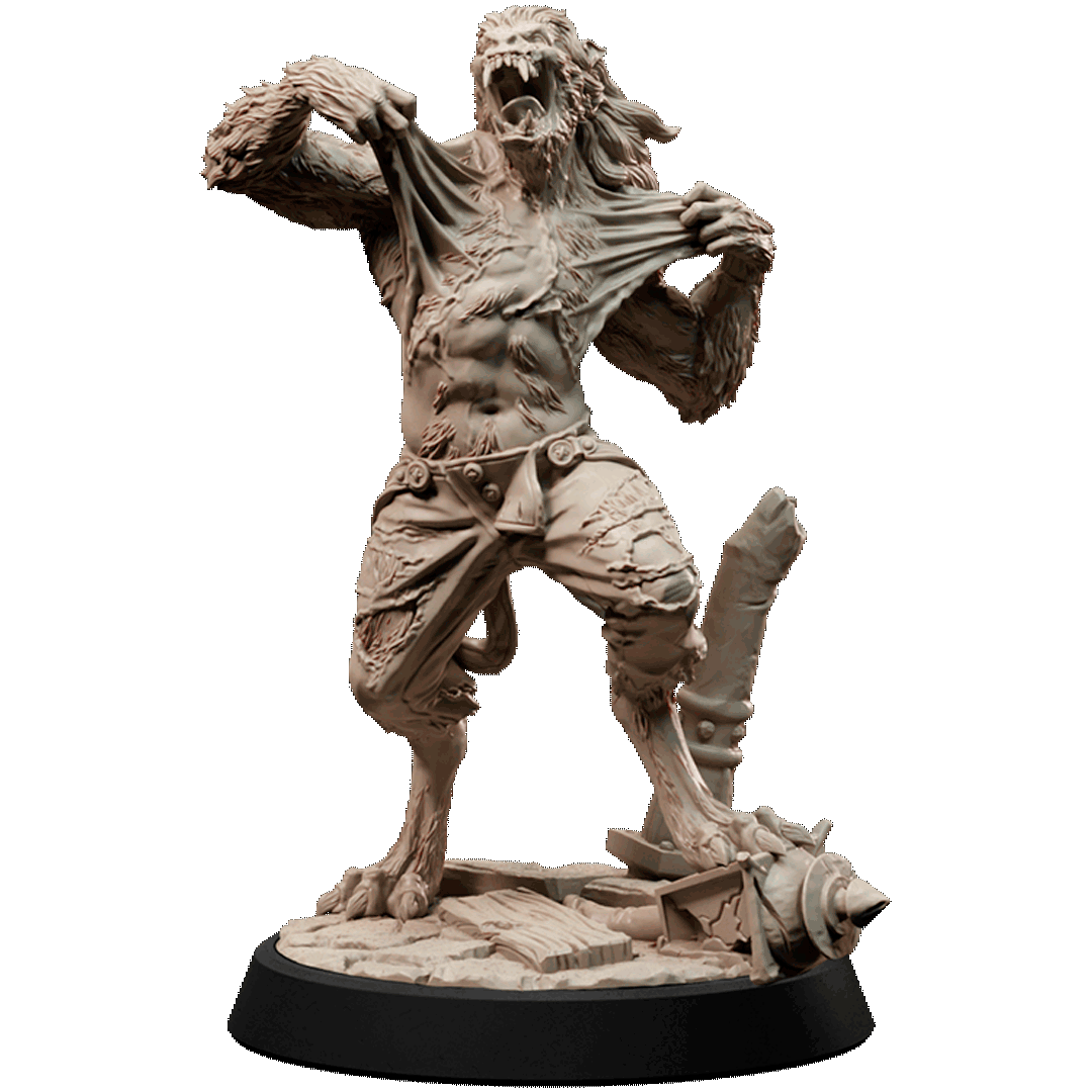DnD Werewolf Transforming Mini 32mm Scale TTRPG | eBay UK