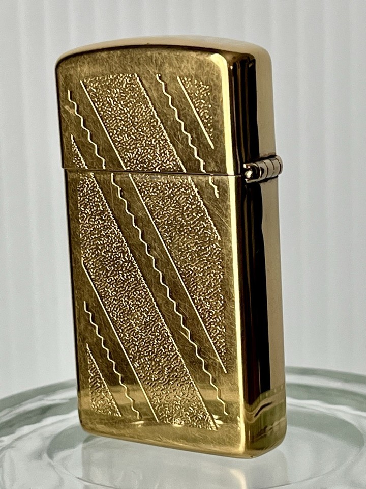 Vtg 70s ZIPPO Golden Elegance Slim Gold Lighter Etch Monogram “Bob ...