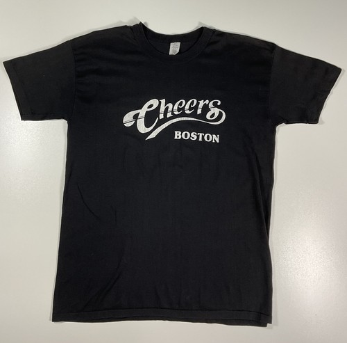 Vintage Cheers Boston T-Shirt Sz L Faded Made In USA Single Stitch Bar ...