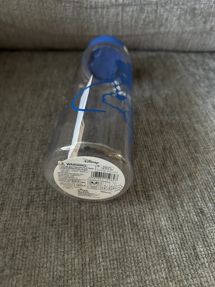 Disney Blue Mickey Mouse Drink Bottle 500 ML 16.9fl Oz Retro Vintage ...