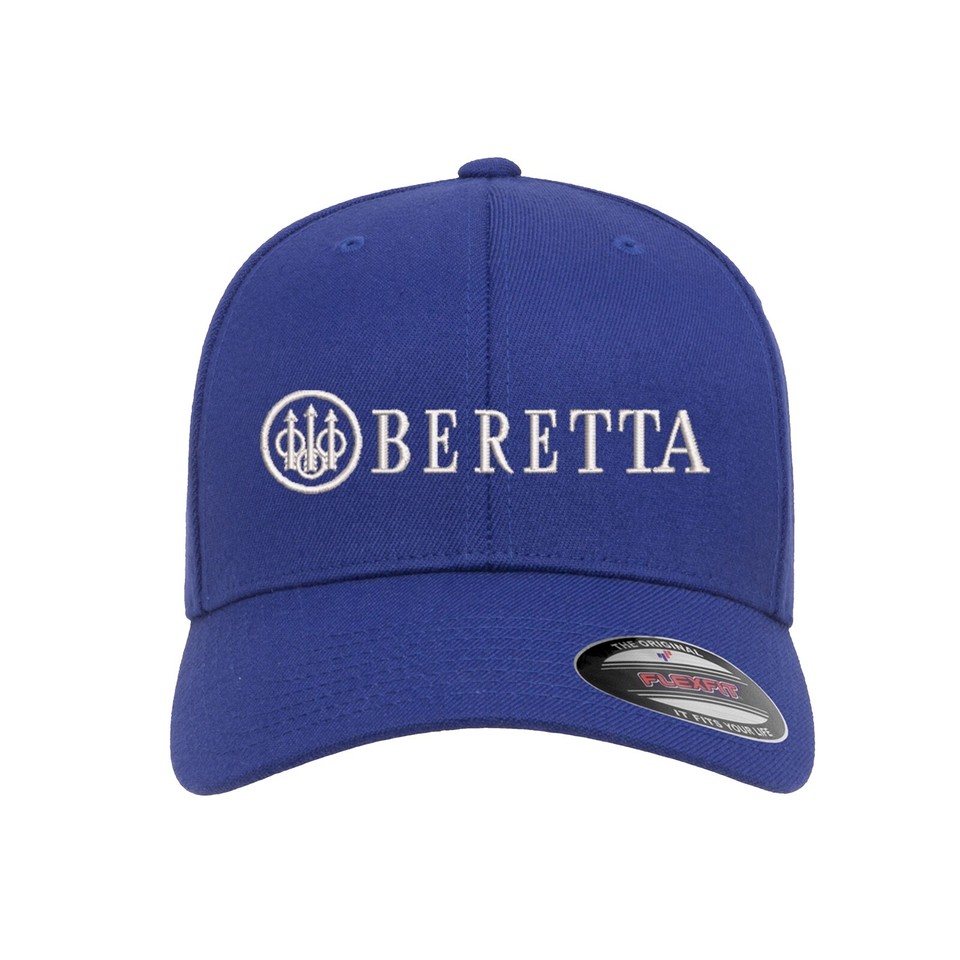 Beretta Firearms Logo Embroidered Flexfit Hat Flat and Curved | eBay
