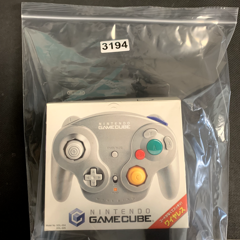 Nintendo Gamecube GC Wavebird Controller Japan OEM DOL-004 Silver CIB ...