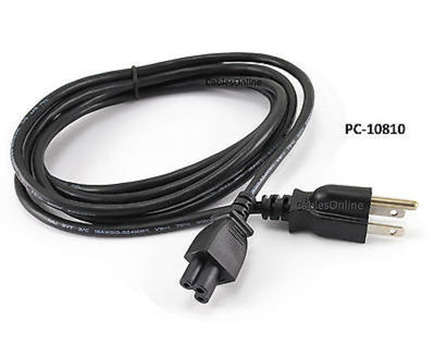 10ft Replacement 3-Pin Laptop/Notebook AC Power Cord / Cable for 3 ...