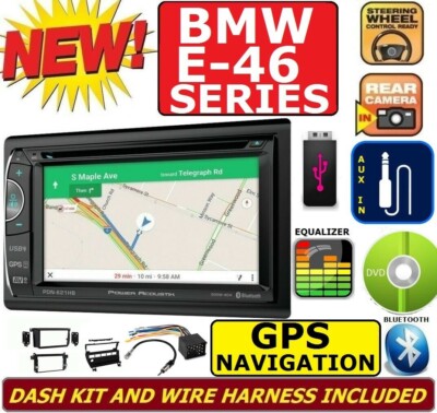 BMW E46 GPS NAVIGATION SYSTEM CD DVD USB BLUETOOTH Double Din Car ...