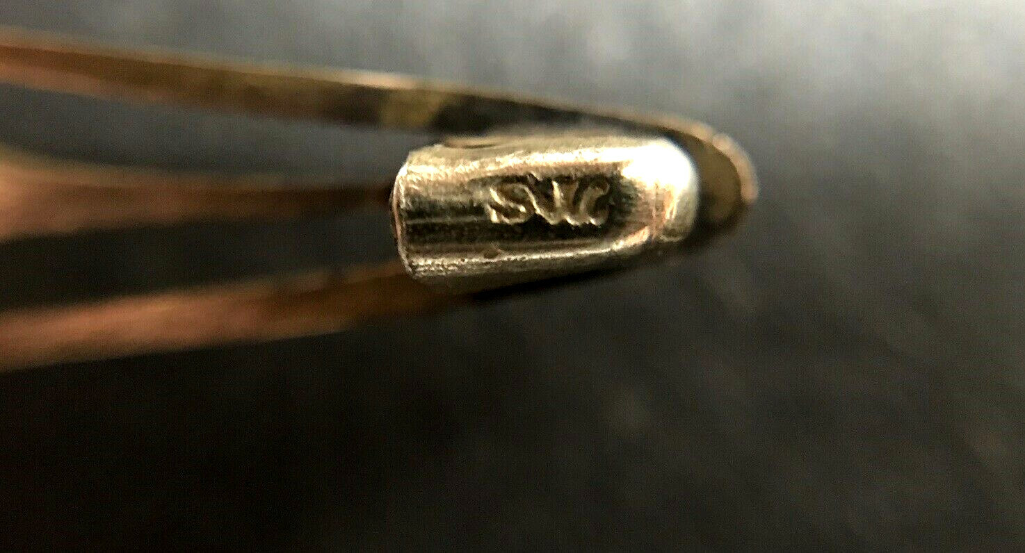 Antique / Vintage 10K Gold BAR PIN - Amethyst Cabocho… - Gem