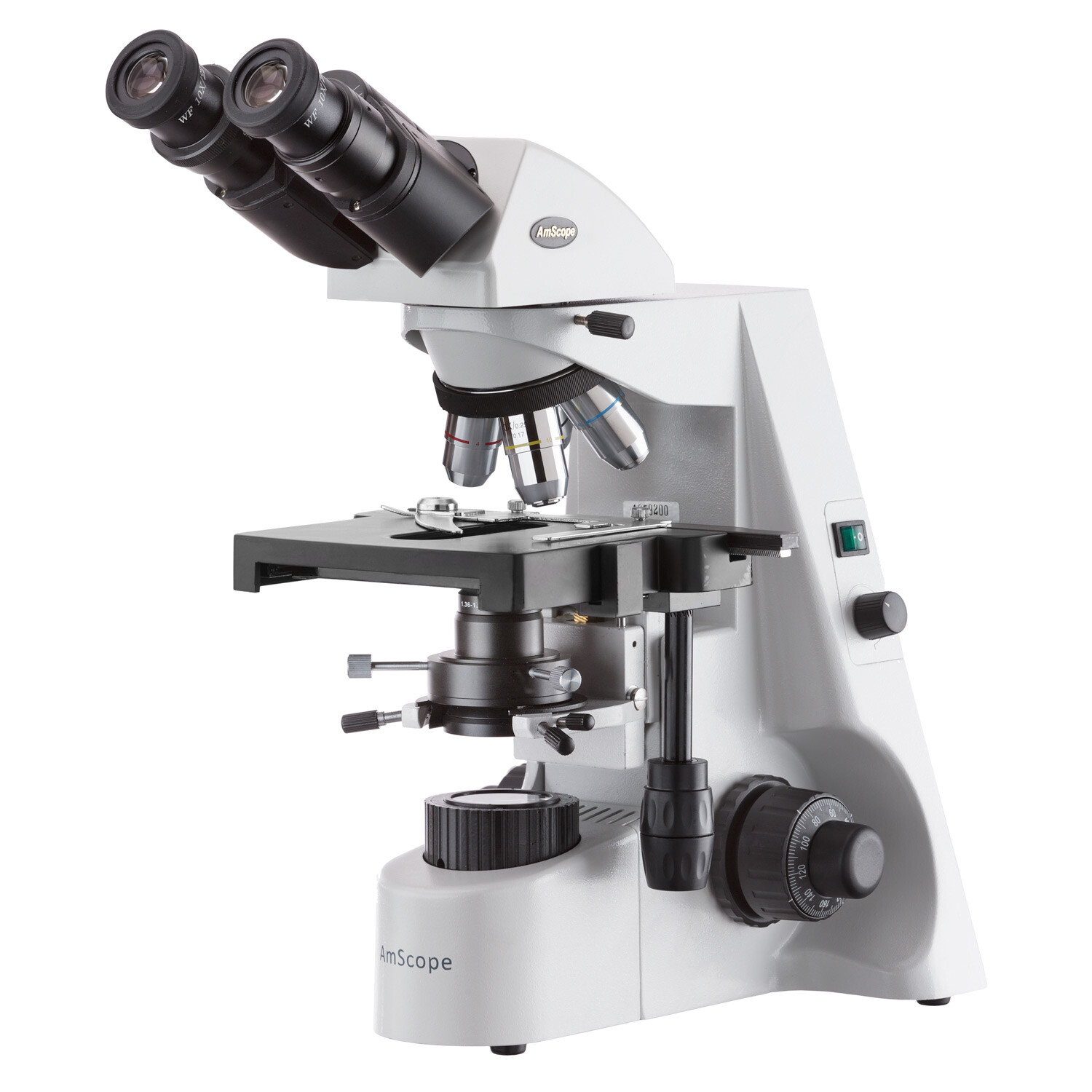 AmScope 40X-2500X Darkfield Binocular Compound Microscope w/ Kohler ...