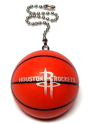 HOUSTON ROCKETS NBA MINI 2" ROUND BASKETBALL LIGHT PULL & CHAIN RETIRED ...