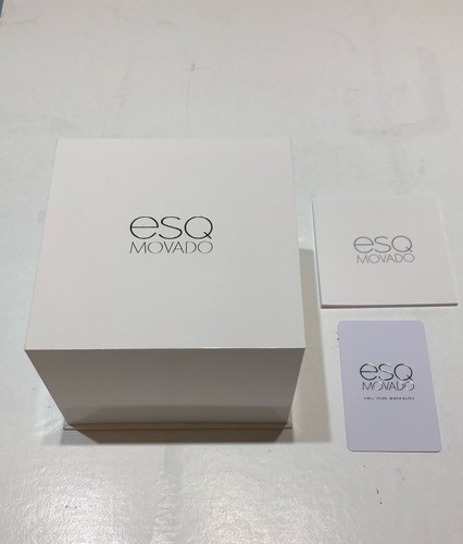 ESQ MOVADO BLACK CHRONOGRAPH SWISS QUARTZ MEN'S STEEL WATCH EXCEL | eBay