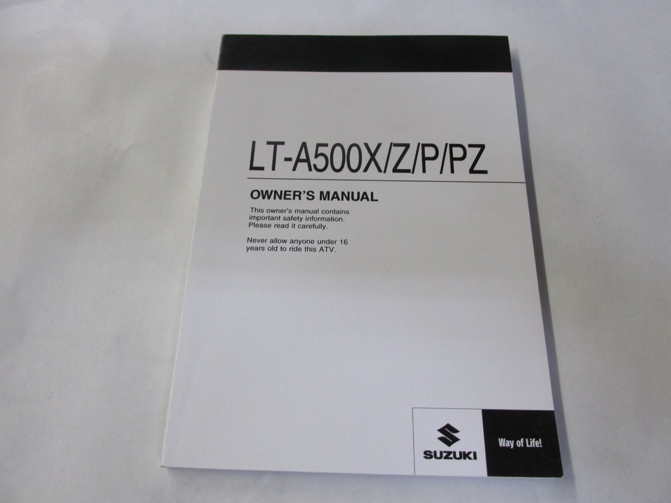 2011 2014 Suzuki LT-A500X/Z Owners Manual LTA 500 X LT-A500 | eBay