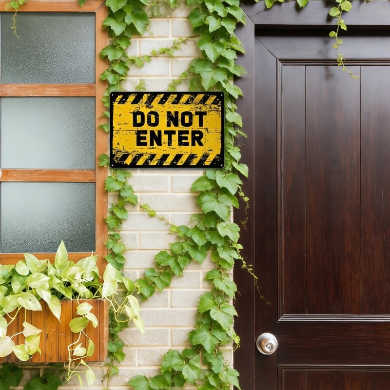 Do Not Enter Signs Indoor/Outdoor Metal Warning Signs Fade/Weather ...