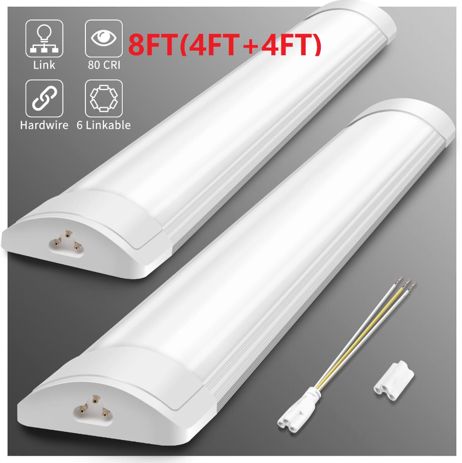 LED Batten Light 6500K Daylight Fluorescent Strip Light Slim Fitting ...