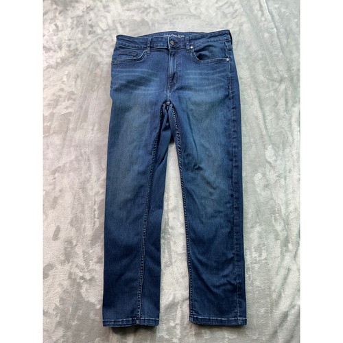Calvin Klein Jean Slim Boyfriend Fit Dark Wash Stretch Denim Mid Rise ...