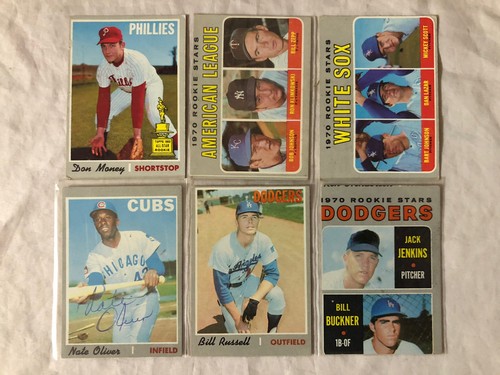 1970 Topps bill Buckner Bill Russell Don Money More Rookie Card Lot ...