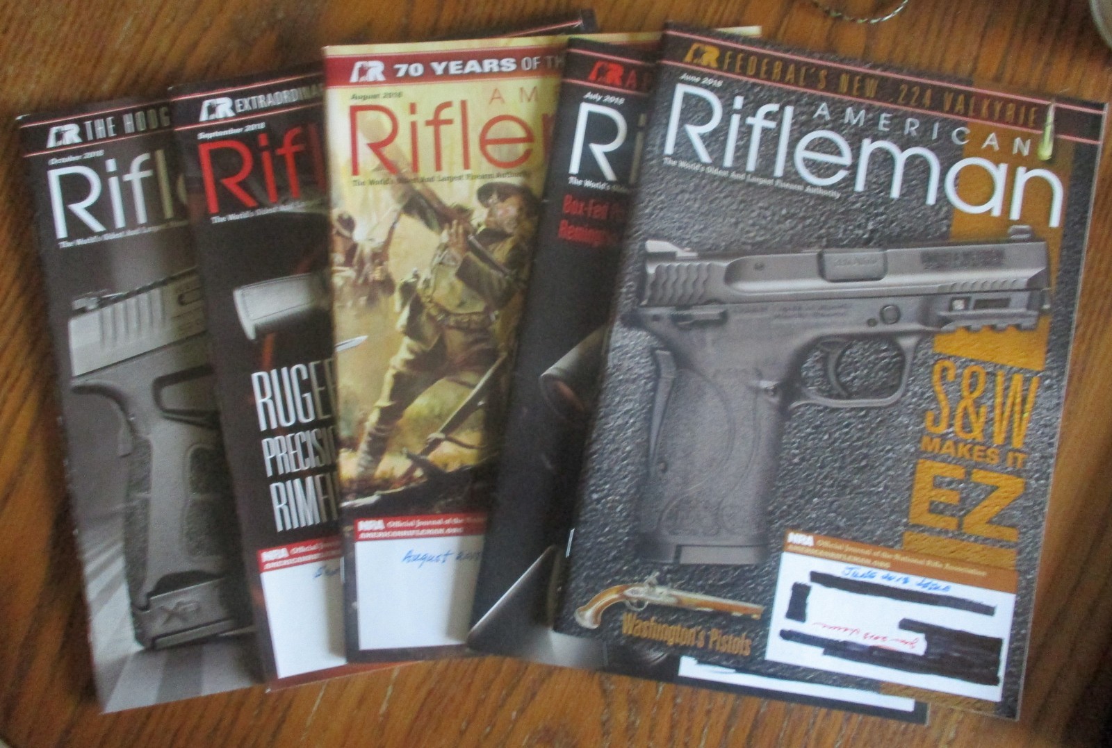 AMERICAN RIFLEMAN MAGAZINES (5) JUN-JUL-AUG-SEP-OCT 2018 | eBay
