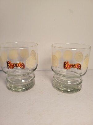 Set of 2 Kahlua Liqueur Cocktail Glasses | eBay