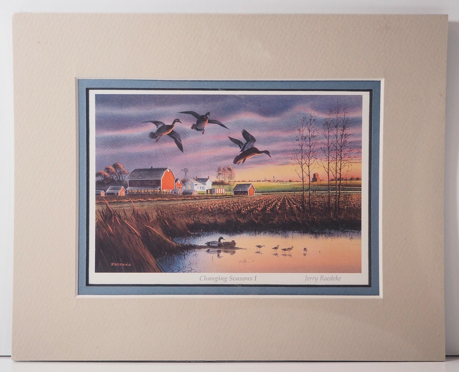 Jerry Raedeke 'Changing Seasons I' Art Print 10" X 8" Matted | eBay