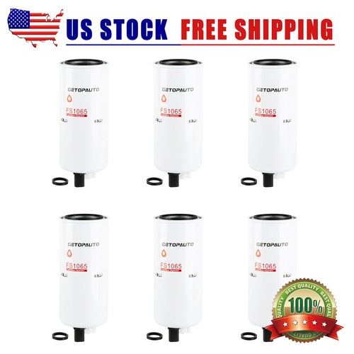 6Pcs Fuel Filter With Water Separator For Freightliner Peterbilt ...