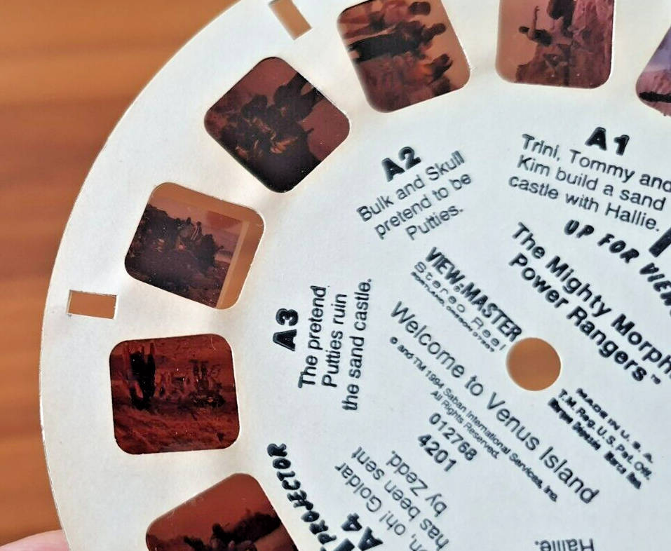 MIGHTY MORPHIN POWER RANGERS VENUS ISLAND 1994 VIEWMASTER REELS 4201 ...