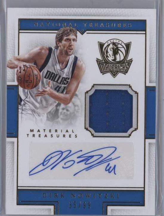 2015-16 Panini National Treasures - Material Treasures Signatures Dirk ...