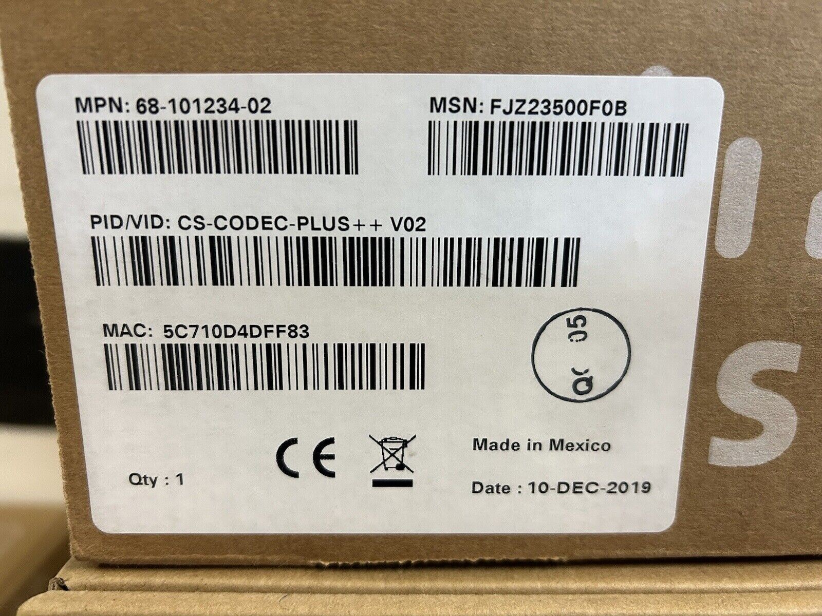 Cisco CS-KITP60-K9++ TAA Compatible New, Open Box with Touch 10 KITPRO ...