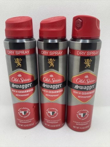 3 Old Spice Sweat Defense Swagger Dry Spray Anti-Perspirant 4.3 EACH ...
