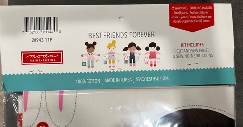 MODA Cut and Sew Dolls Plushies 100% cotton fabric item 20943 11P ...