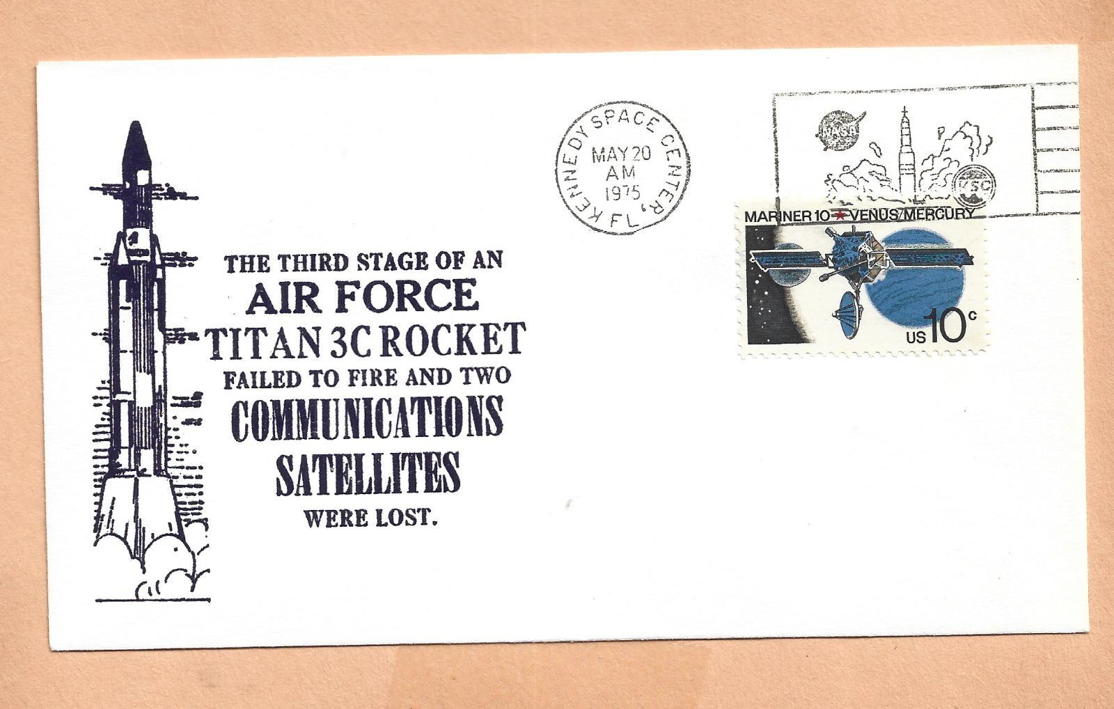 3rd STAGE AIR FORCE TITAN 3C ROCKET FAILED TO FIRE MAY 20,1975 ...