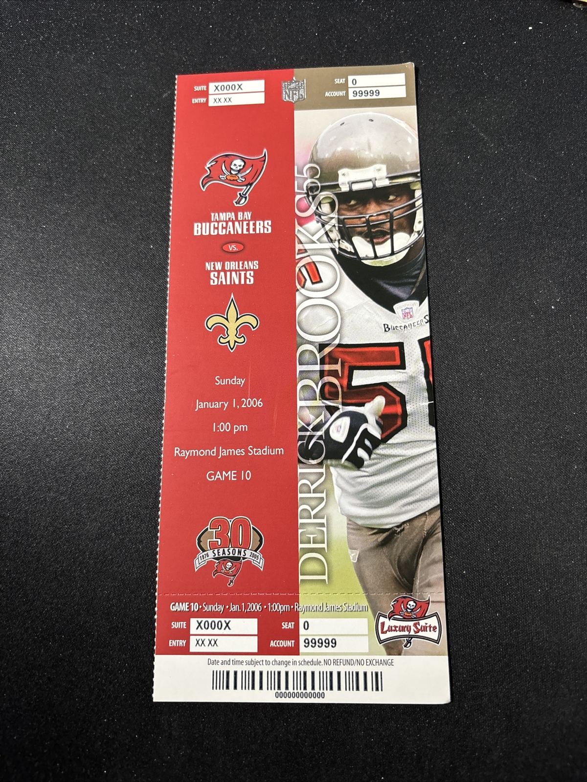NFL - New Orleans Saints vs Tampa Bay Buccaneers - Ticket Stub ...