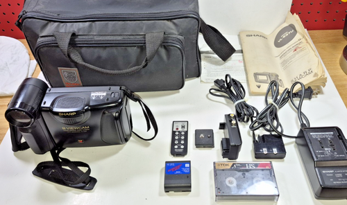 SHARP VIEWCAM VIDEO CAMERA MODEL VL-E37U w/bag & Extras! | eBay
