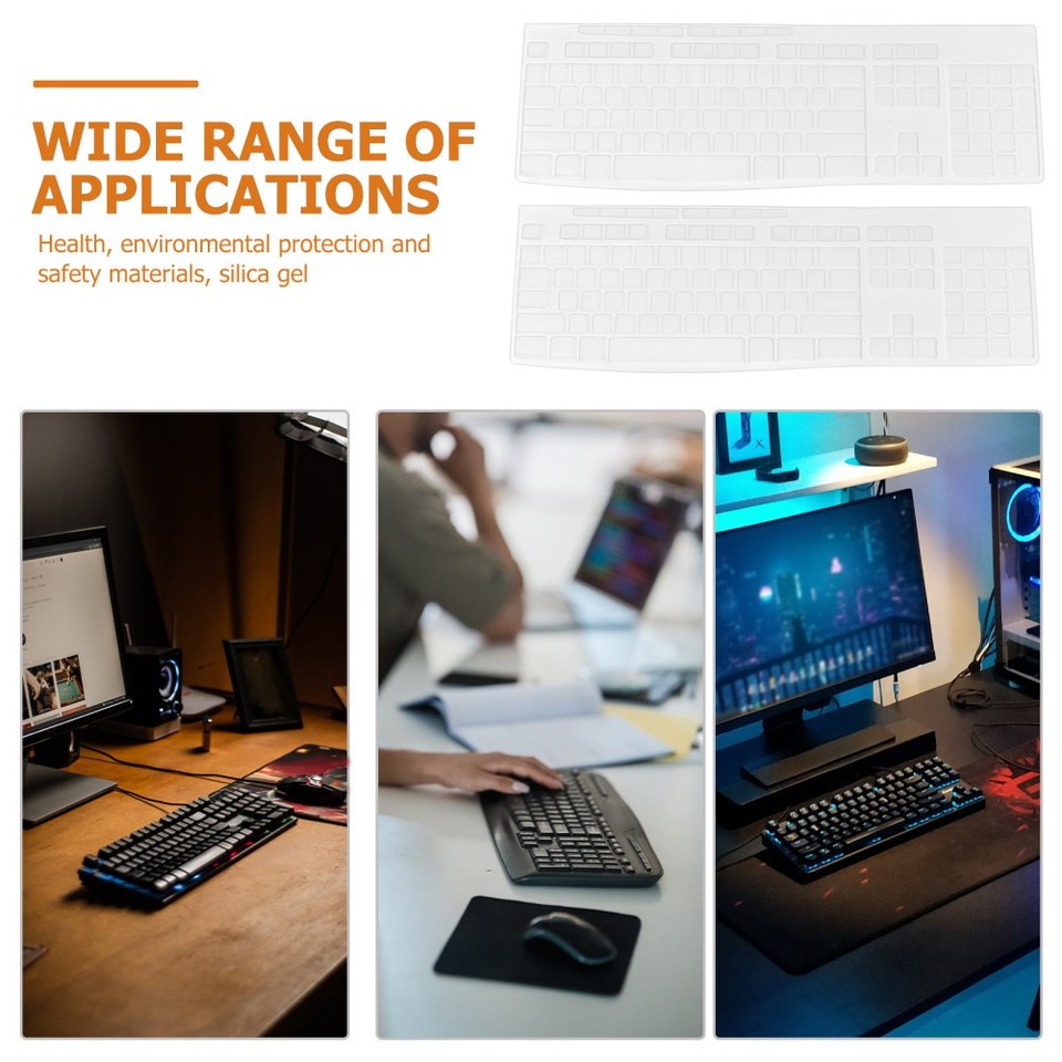 2 Pcs Silicone Cover Keyboard Protector Covers for Desktop Computer | eBay