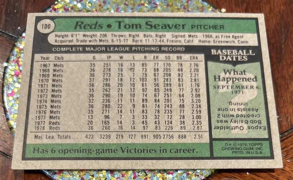 1979 Topps - Tom Seaver #100 | eBay
