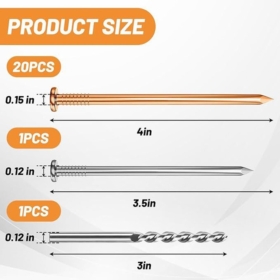 Tree Killing Nails 4 Inch Copper Nails for Efficient Stump and Root ...