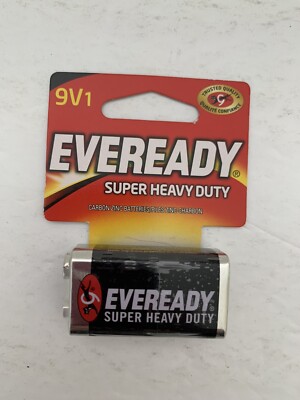 Eveready Super Heavy Duty 9V1 Carbon Zinc Battery VINTAGE ITEM FOR ...