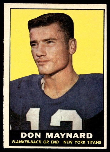 1961 Topps #150 Don Maynard New York Titans HOF ROOKIE EX-EXMINT+ CLEAN ...