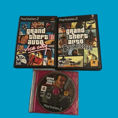 PS2 GTA Grand Theft Auto Vice City & San Andreas PS2 Games Bundle | eBay