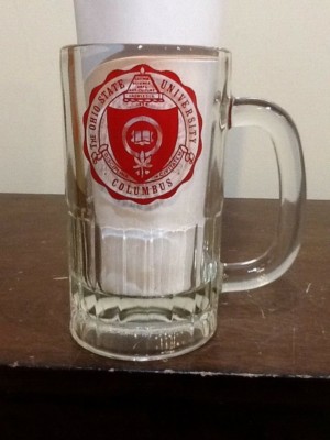 VINTAGE OHIO STATE BUCKEYES 5 1/2" GLASS BEER STEIN FRIENDLY RESTAURANT ...