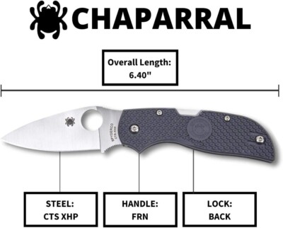 Spyderco Chaparral Lightweight Prestige Knife with 2.80 CTS XHP Steel ...